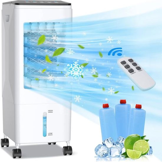 Climatiseur Mobile Silencieux 3 En 1 Rafraichisseur D'Air Portable Ventilateur Humidificateur ...