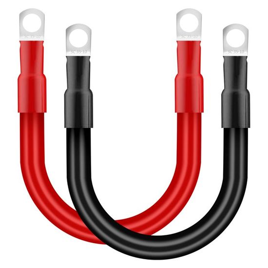Cable Batterie Voiture 35mm² 30cm Câble Onduleur de Batterie 2AWG 12V ...