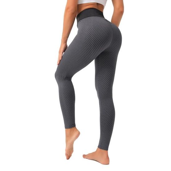 Leggings Femme Push Up Anti-Cellulite Butt Lift Legging de Sport Taille Haute Slim Fit Pantalon ...