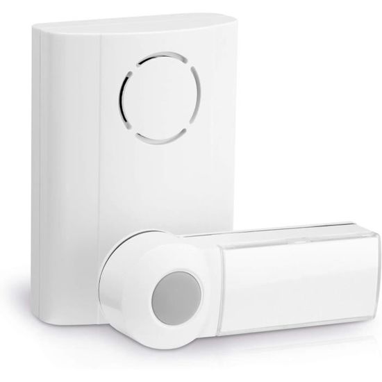 Ensemble de Sonnette sans Fil, Bouton et Sonnette, portée de 100 mètres, 36 sonneries, sans Fil ...