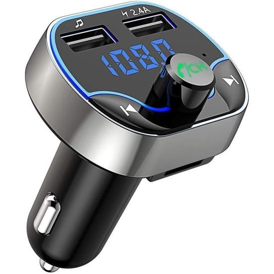 Transmetteurs Fm Pour Autoradio, Adaptateur Mains Libres Bluetooth Radio, Chargeur De Voiture ...