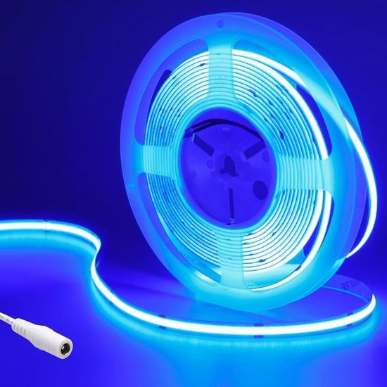 24V Cob Ruban À Led Bleu 465Nm 480Led-M 5M Luminescence Uniforme Sans ...