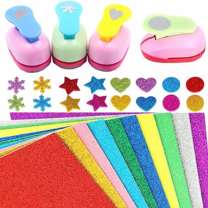 Perforatrice Papier Liuer 4PCS Perforeuses à papier avec 10 Mousse ...