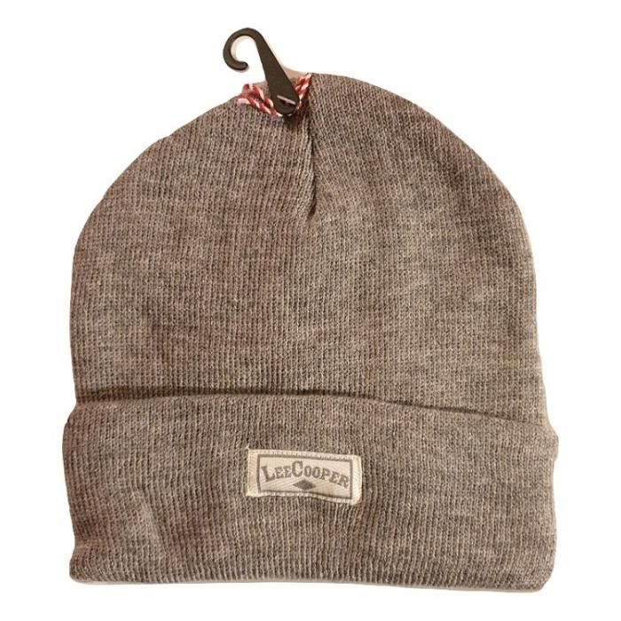 Lee Cooper Bonnet homme double à l'intérieur proposé en 4 couleurs Gris ...