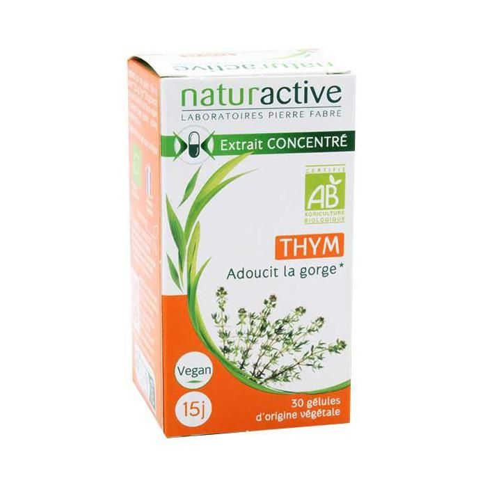 Naturactive Thym Bio 30 gélules - Cdiscount Santé - Mieux vivre