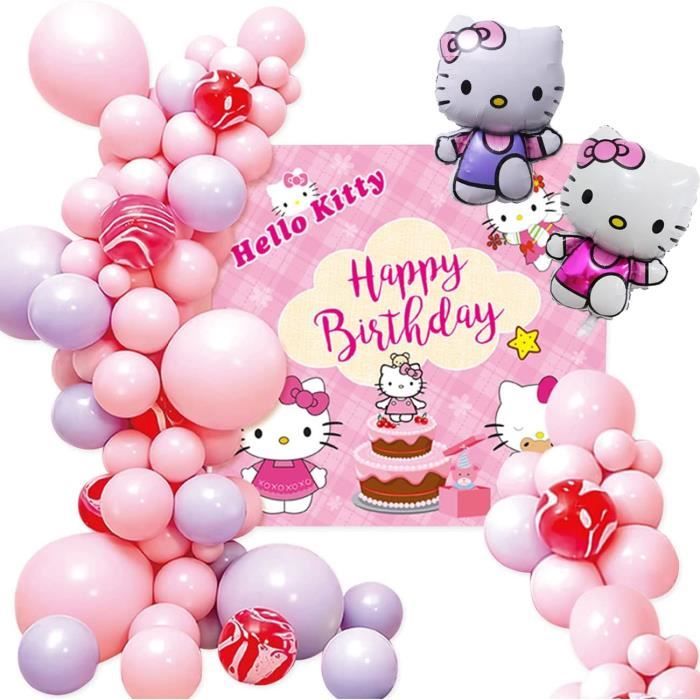 Hello Kitty Décorations Anniversaire Fête - 49 Pcs Kit Guirlande ...