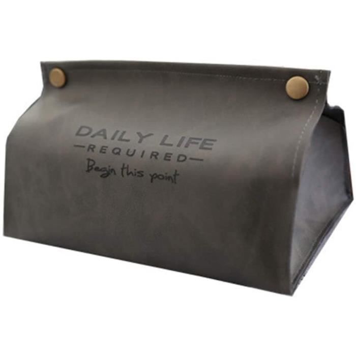 Lunji. Cache Boite Mouchoirs en PU Cuir Souple pour Salle, Le Bureau ...