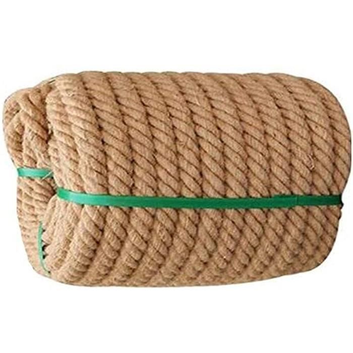 (Color : 24mm, Size : 10m) Raffiné Corde de Chanvre de Corde de Jute ...