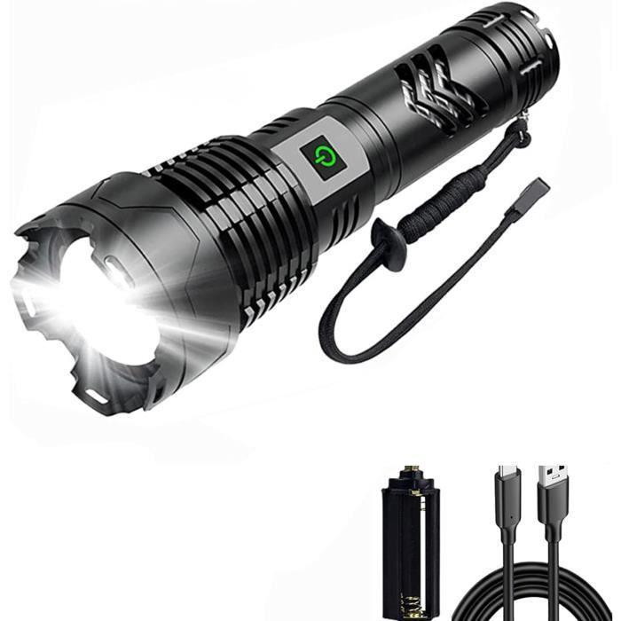 Lampe Torche Led Ultra Puissante, 50000 Lumen Lampe Torche Rechargeable ...
