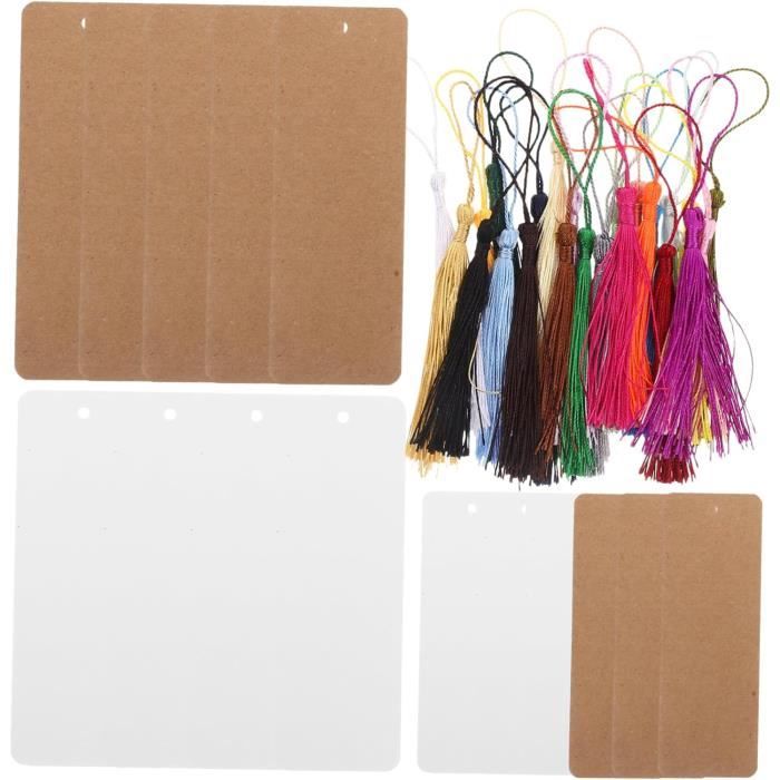 4 Ensembles Signet Vierge Signets En Papier Kraft Cartes Porte-Boucles ...