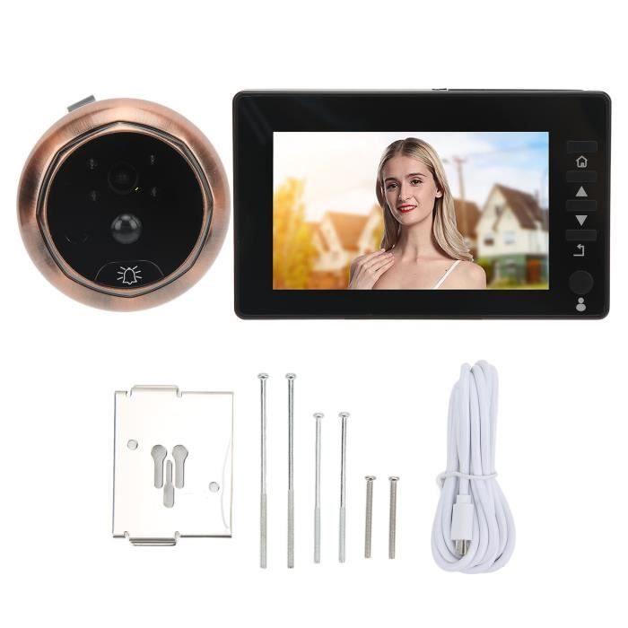 EJ.life sonnette visuelle 4.5in 2MP Smart Video Doorbell Judas Viewer ...