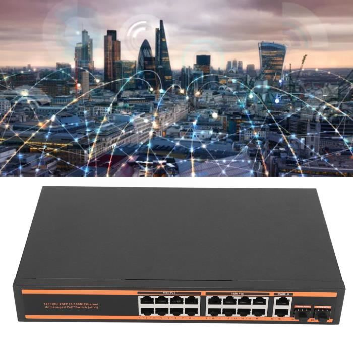 Switch PoE 20 Ports Gigabit 100M 1000M Plug and Play - Cdiscount Informatique