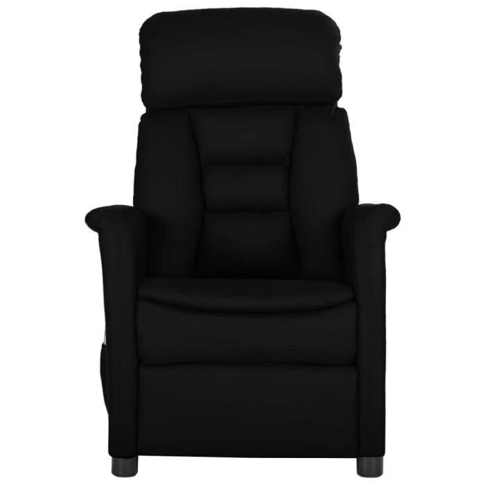 Fashtroom Fauteuil De Massage Inclinable Noir Similicuir Ab329678