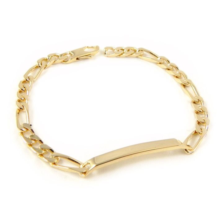 Gourmette Plaqué Or "Eve" figaro Doré - Achat / Vente bracelet ...