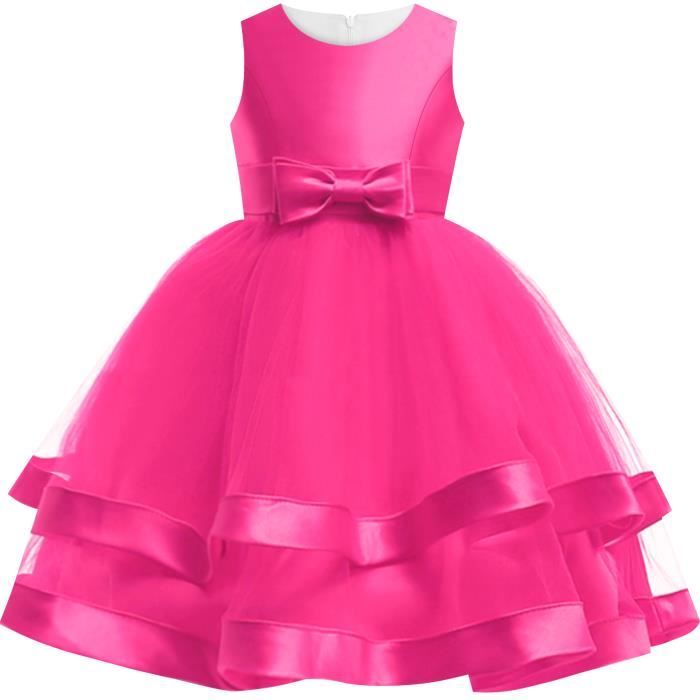 Sunny Fashion Robe Fille Rose profond Balle Robe Mariage Partie ...