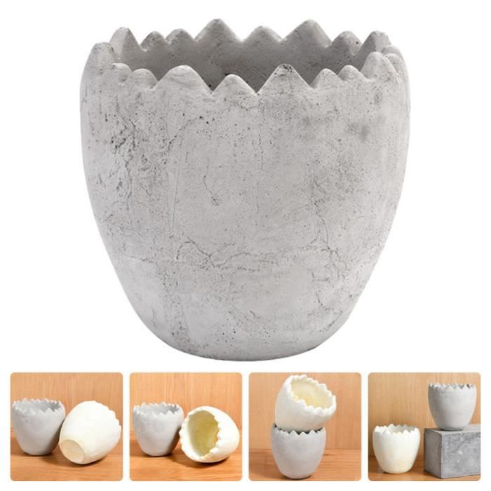1 pc Simple Pot De Fleurs En Ciment Décor Créatif Plante Succulent pot ...