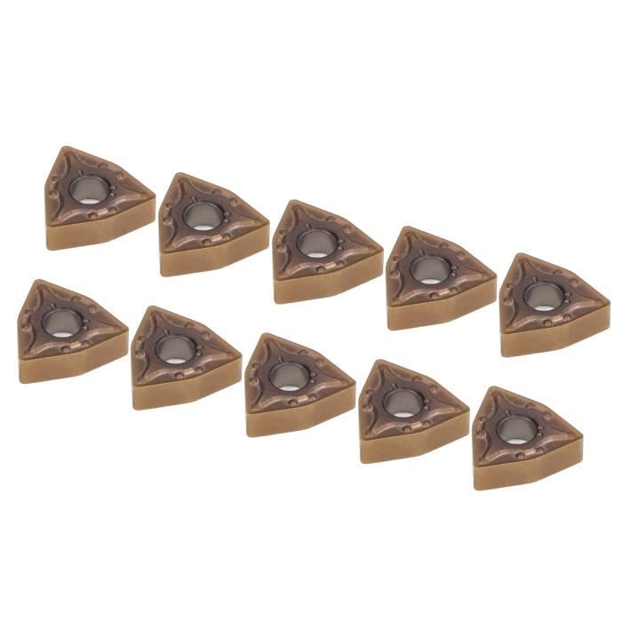 Qiilu lame d'insertion de tournage en carbure Lame d'insertion tournante de 10 pièces insère la ...