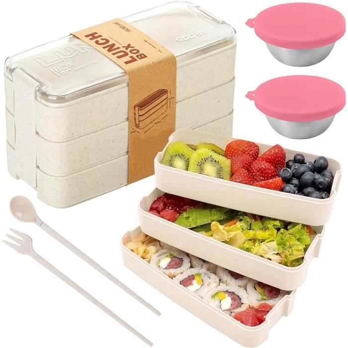 Yoirzit lunch box boîte bento, 3 compartiments Boîte à dejeuner boite ...