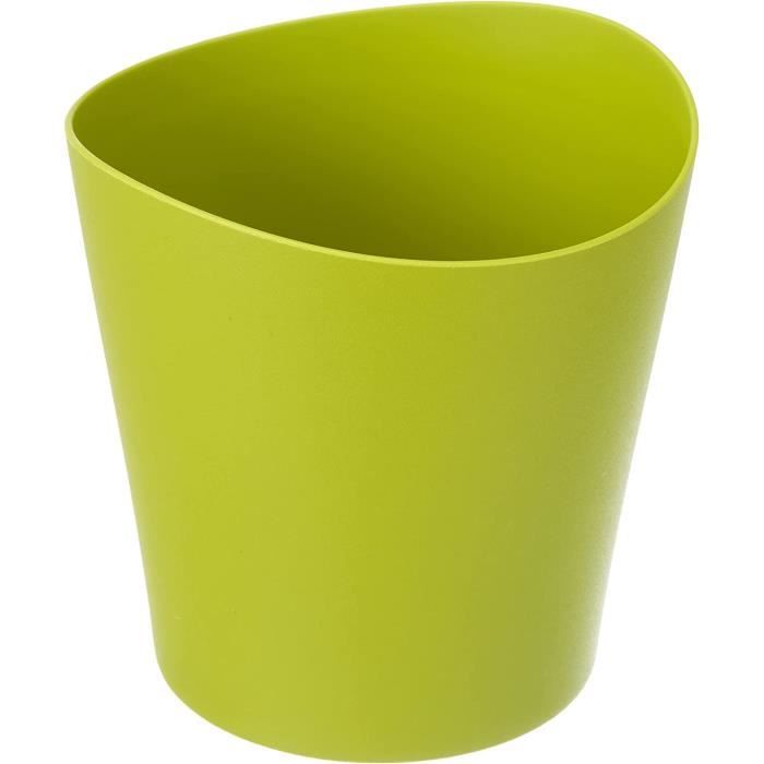 Greemotion Petit pot de fleur vert 12,5 cm - Pot pour orchidée - Pot de ...