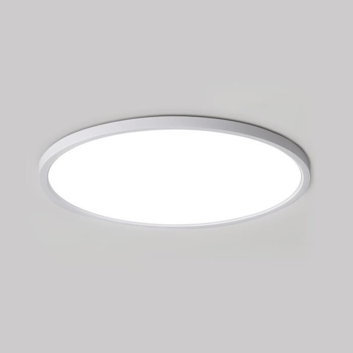 Plafonnier Led Ultra Plat, 24W Luminaire Plafonnier Rond Blanc, Lampe ...