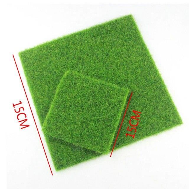 GAZON ARTIFICIEL,15x15cm 1PC--Simulation de paysage de sable de 5mm, 39-50 pièces, matériel de ...