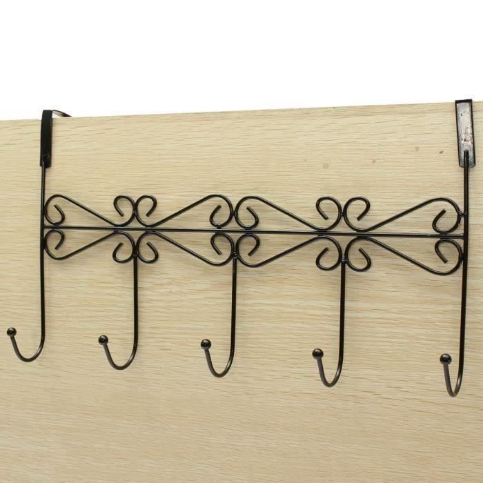 Vintage Crochet Cintre Fer Porte Pour Manteau Vêtement Hanger Noir ...