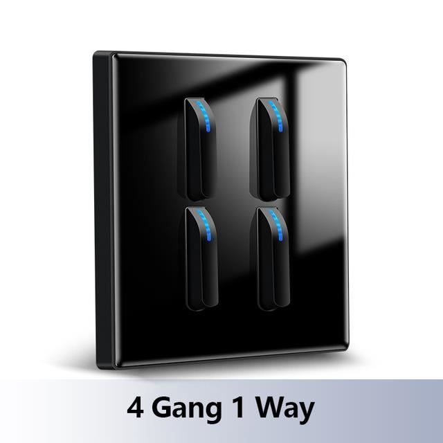 INTERRUPTEUR,4 Gang 1 Way--Interrupteur De Lumière Avec Indicateur Led ...