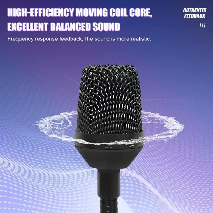 Micfuns Microphone Professionnel Dynamique Bob Barker Pour Mixeur Dj Dj ...