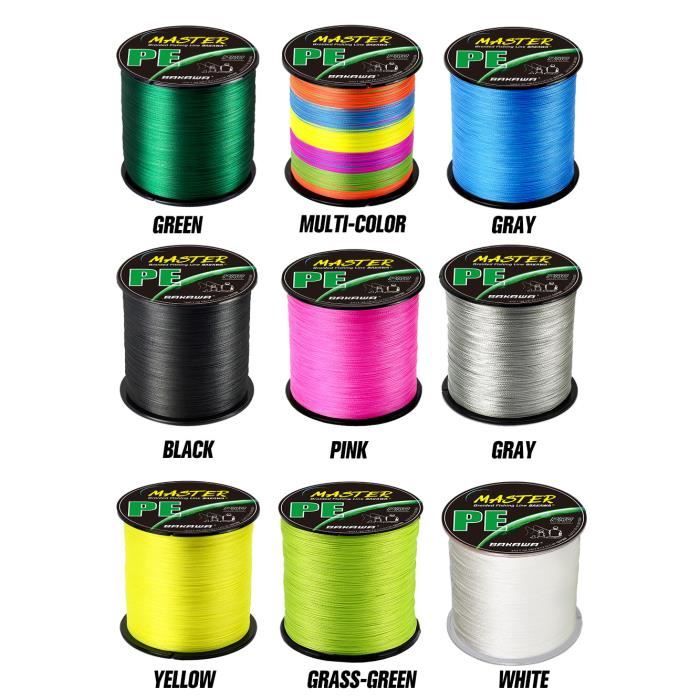 BLEU-500M-0.23MM-30LB--fil de pêche tressé Pe 4 brins, Multifilament X4 ...