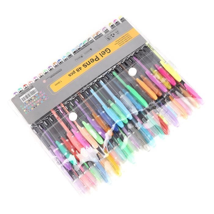 Stylo à colorier 48pcs stylo de coloriage pastel fluorescent en métal ...