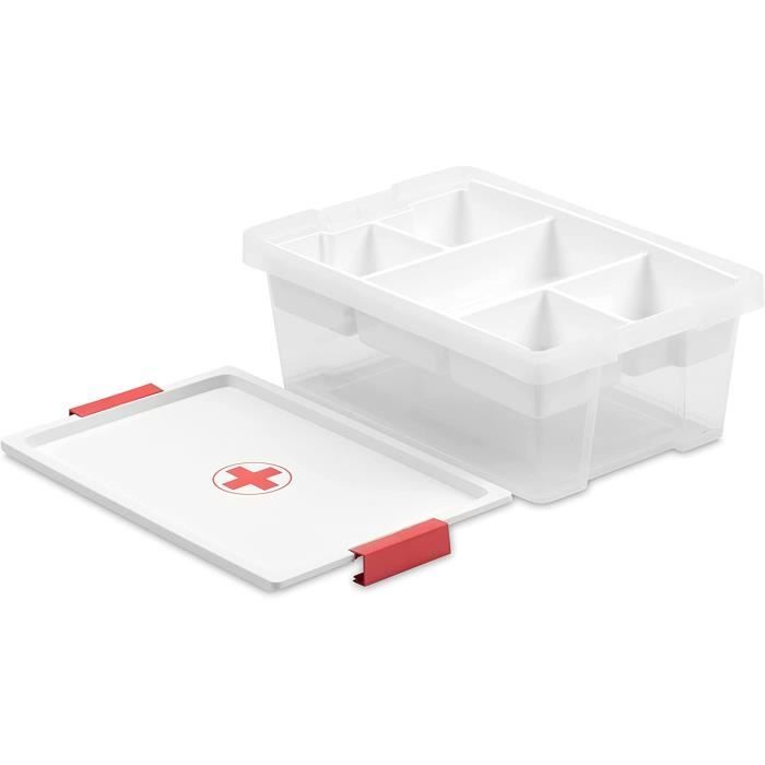 Tatay Boîte à pharmacie, Boîte à médicaments, Capacité 7L, avec ...