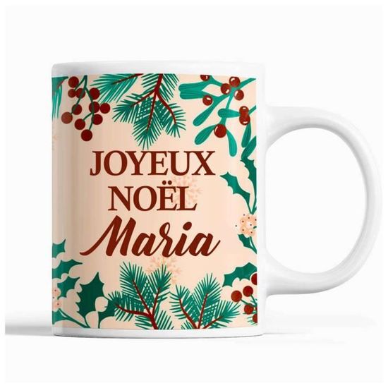 Mug - Maria - Noël - Beige - 325 ml - Résistant lave-vaisselle et micro ...