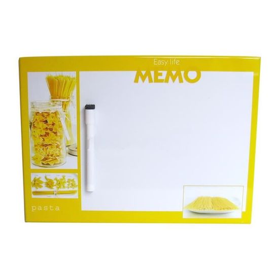 Tableau mémo en métal décor pâtes 36x26cm + crayon - Cdiscount Maison