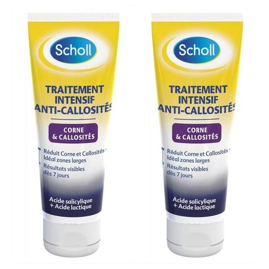 Crème traitement anti-callosité - SCHOLL - Lot de 2 - 75 ml - Sans ...