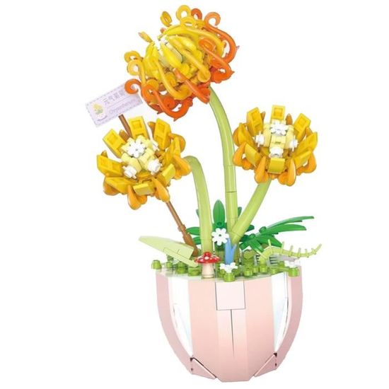 Bloc de construction Pot Plant Educational Lifelike Colorful Beautiful ...