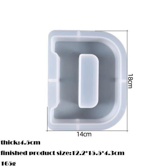 MOULE A MODELER,D--Moule Alphabet en Silicone de 18cm, grande lettre ...