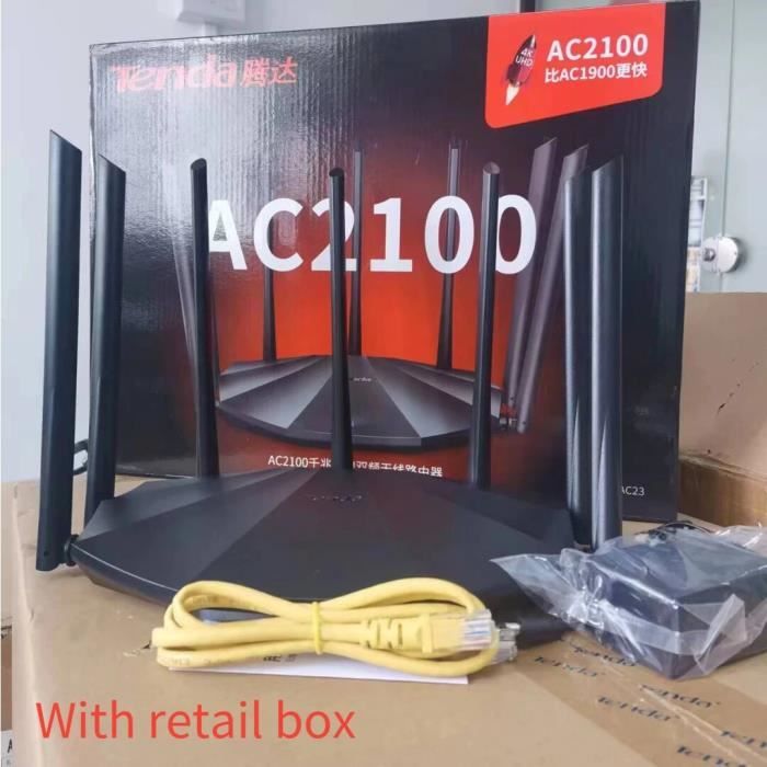 Avec la boîte de vente au détail - Tenda AC23 Smart WiFi AC2100 routeur ...