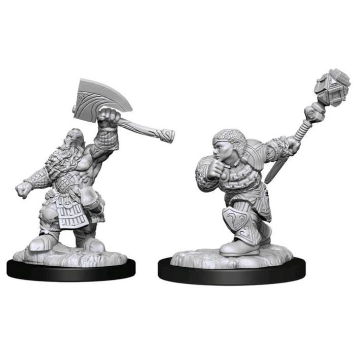 Magic the Gathering Miniatures: Dwarf Fighter & Dwarf Cleric ...