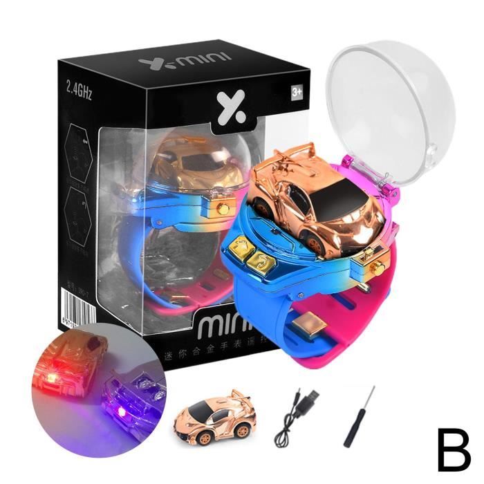 Mini montre de voiture télécommandée pour enfants, Détection infrarouge, Flash RC, Jouet de ...