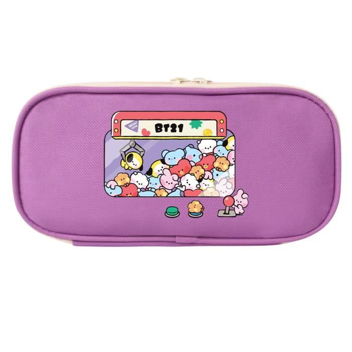 Violet 5 - Trousse À Crayons Bt21, Minini, Grande Capacité, Pour ...