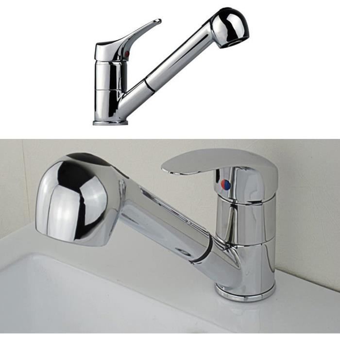 Robinet Extensible Avec 2 Modes D'Eau,Robinet Mitigeur Cuisine ...