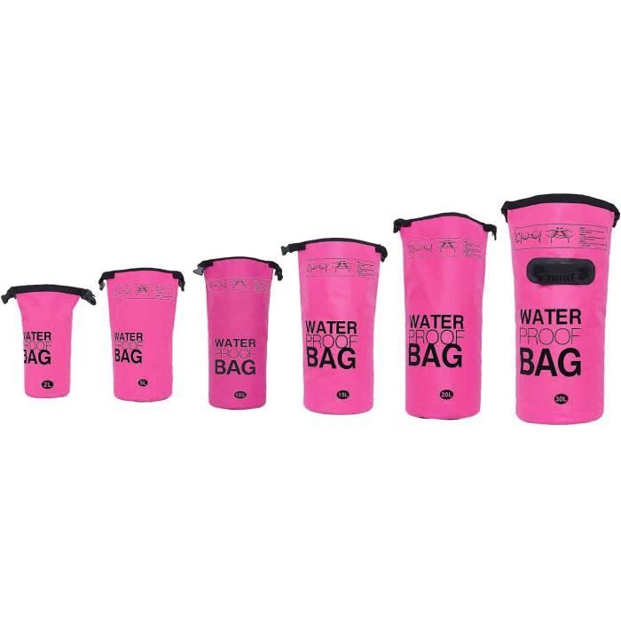 Sac Étanche DonDon - Rose Vif - 30L - Bâche PVC 500D - Coutures ...
