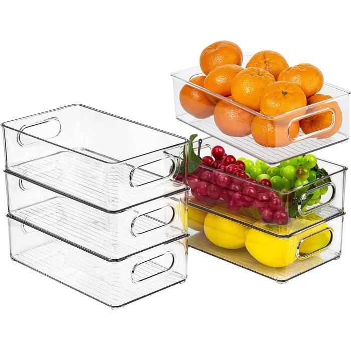 Rangement Frigo Transparent,Lot de 6 Organisateur Frigo,Boite de ...