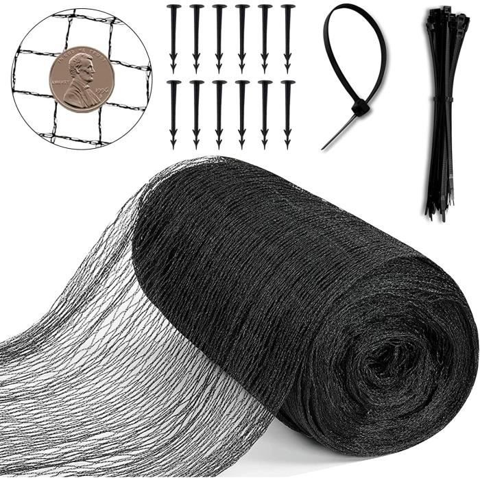 Filet Anti Oiseaux Filet Voliere Noir Filet de Protection Polyvalente Filet Poules Filet Anti ...