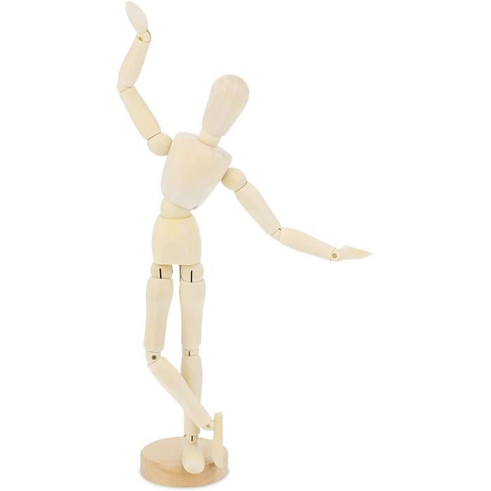 10034580 Mannequin en Bois, Mobile, pantin articulé pour Dessiner ...