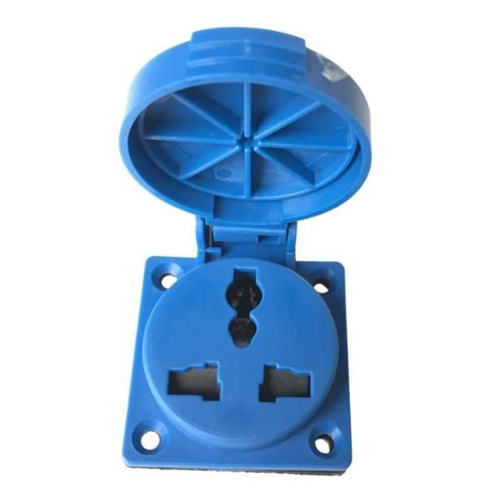 Prise électrique,Prise de courant électrique ca multifonction, bleu, IP54, 10a-16a, 220V ...