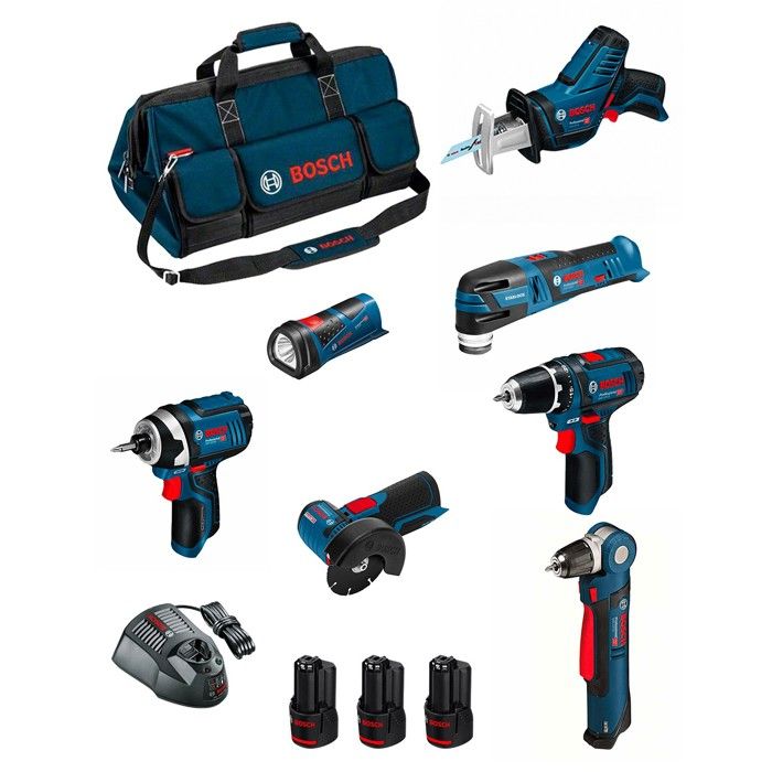 BOSCH Kit BMKB7-28CD3 (GSR 12V-15+GDR 12V-105+GWB 12V-10+GWS 12V-76+GOP ...