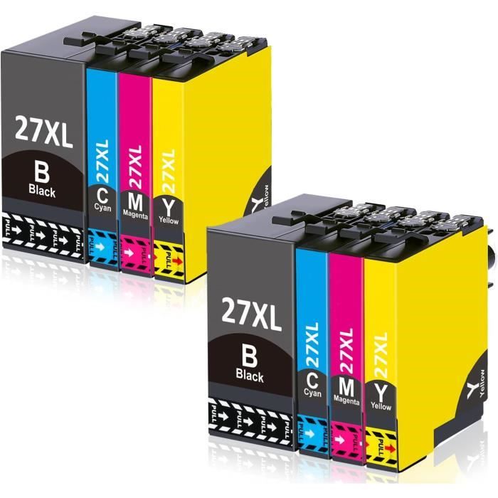 27XL Cartouches d'encre Remplacer pour Epson 27 XL Compatible avec Epson Workforce WF-7210DTW WF ...