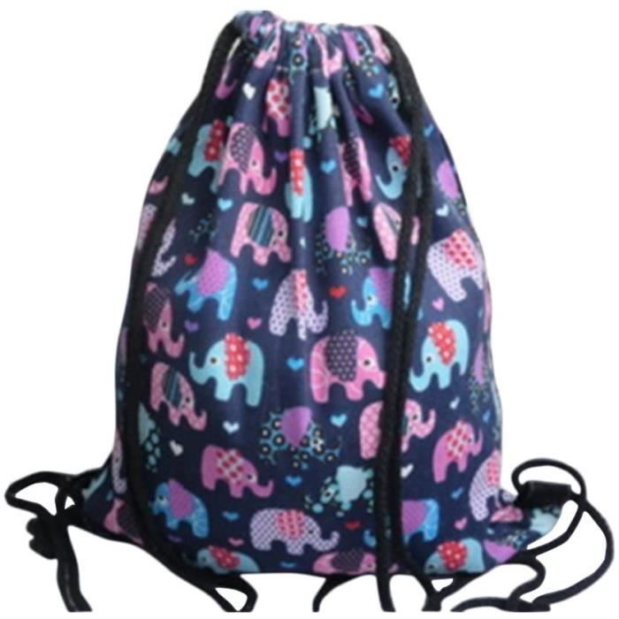 Sac à Dos Cordon Gym Sac Sac de Plage Unisexe Sac à Dos Filles pour Sports Yoga Natation ...