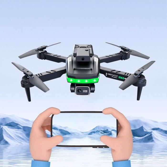 LAN Drone S162 S162 RC Drone Évitement d'obstacles WIFI Drone Télécommande Quadcopter avec 4K HD ...